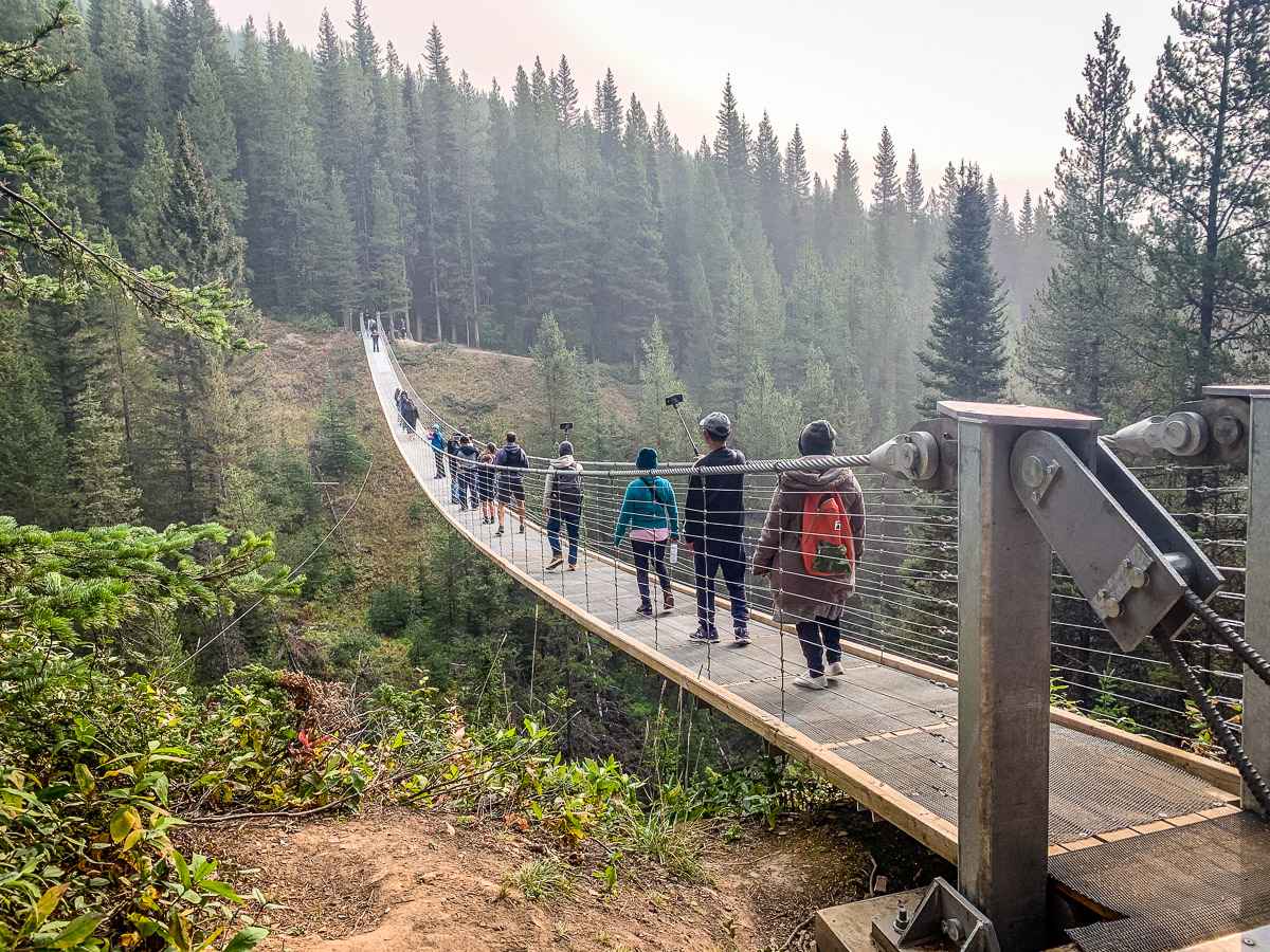 Blackshale Suspension Bridge Hike in Kananaskis Country - Travel Banff ...