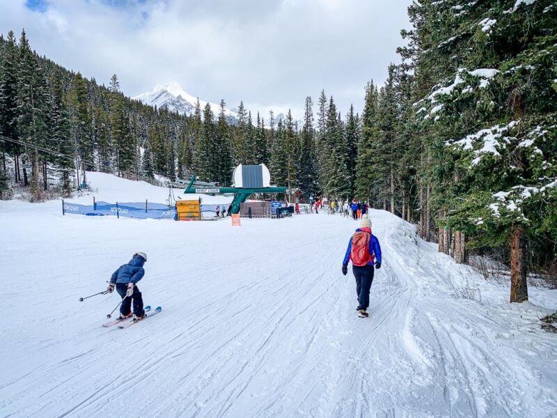 Cascade Amphitheatre Snowshoe Trail in Banff - Travel Banff Canada