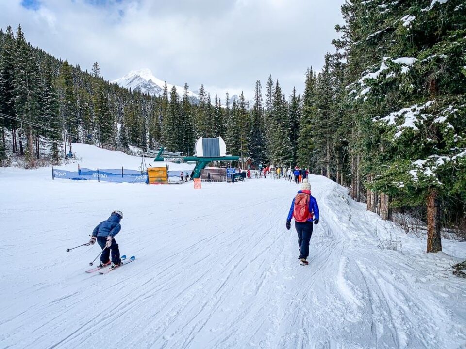 Cascade Amphitheatre Snowshoe Trail in Banff - Travel Banff Canada