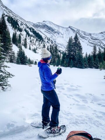 Cascade Amphitheatre Snowshoe Trail in Banff - Travel Banff Canada