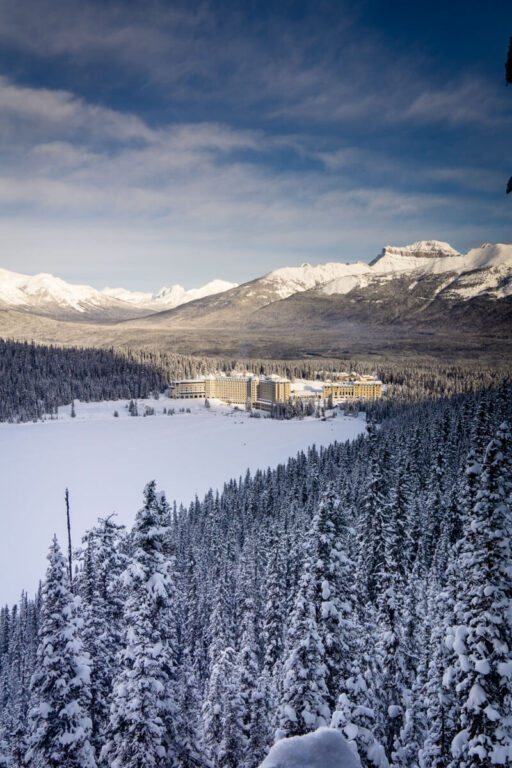 Fairview Lookout Snowshoe Trail at Lake Louise - Travel Banff Canada